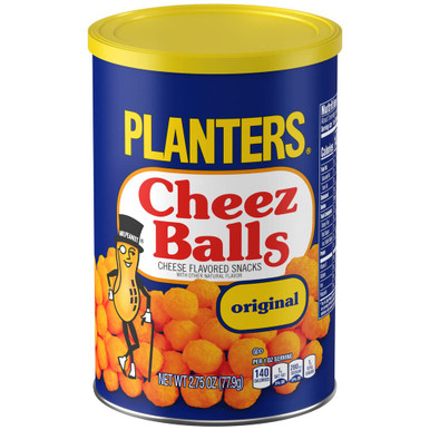 PLANTERS Original Cheez Balls Cheese Flavored Snacks, 2.75 oz Canister ...