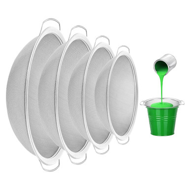 4 Packs Paint Strainer 60 Mesh Stainless Steel Paint Filter Emulsion ...