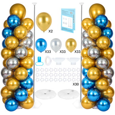 Balloon Column Stand with 101 Balloons, Balloon Column Kit Set of 2 ...