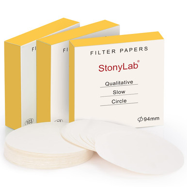 stonylab Qualitative Filter Paper, 3-Box 94 mm Diameter Slow Flow Rate ...