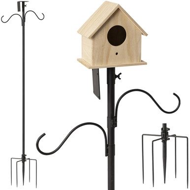 Bird House Pole, Adjustable Post Height Birdhouse Pole Mount Kit, Heavy ...