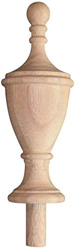 Wood Finial. Bed Post Finial. 4 3/4 x 1 3/4 Choice: Oak Maple Cherry ...