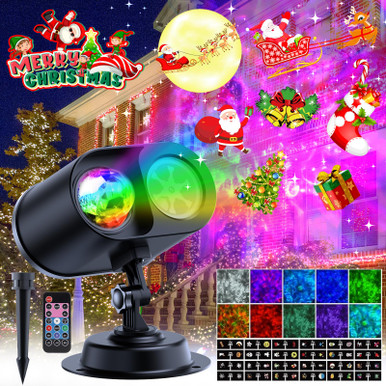 AOMIL Christmas Projector Lights Outdoor, Christmas Decorations Outside ...