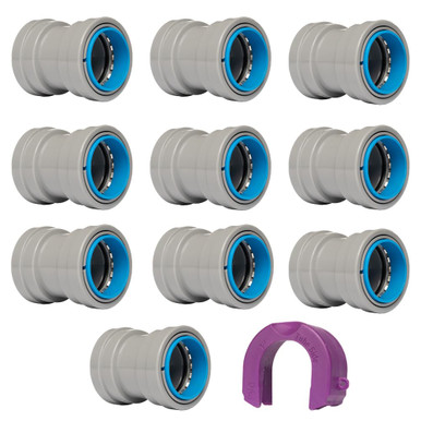 QuickFitting 1 inch Conduit Coupling | Push Install PVC Electrical ...