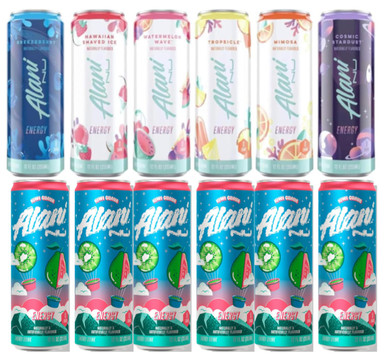 Alani Nu Sugar Free Energy Drinks 12 ounce Cans - (7 Flavor Variety ...