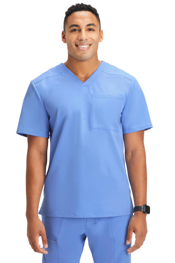 Fabletics Men's Helix 1-Pocket Scrub Top - MotionTech, Wrinkle-Resist ...
