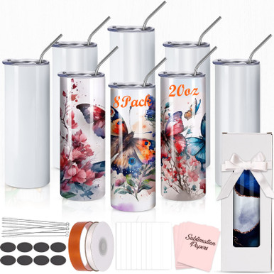 Sublimation Tumblers bulk 20 oz Skinny,Stainless Steel Double Wall ...