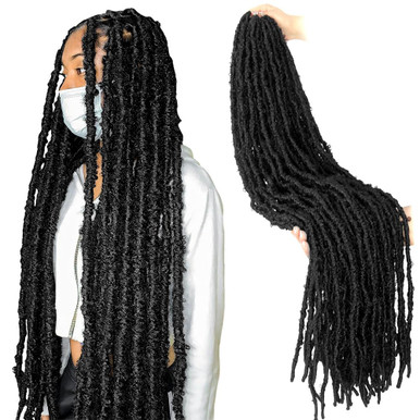 Niseyo 30 Inch Butterfly Locs Crochet Hair 6 Packs Handmade Pre Looped ...