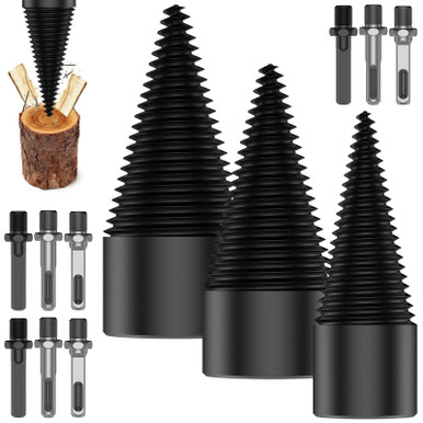 Easy Split Drill Bit, Firewood Log Splitter, 3pcs Drill Bit Removable ...