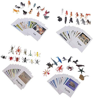 Yikko Montessori Animal Match Cards 48pcs - Insects and Animals ...