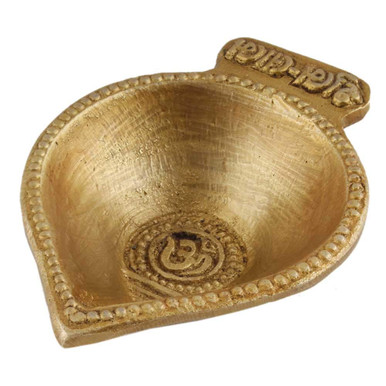 Indian Shelf Handmade Shubh Labh Religious Pital Diya for Ceremonies ...