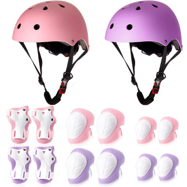 Hiboom 14 Pcs Kids Bike Helmet Set Included Skateboard Helmet Skating ...
