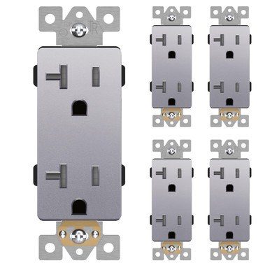 LIDER Matte Finish Decorator Receptacle with Interchangeable Face Cover ...