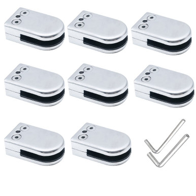 PHASFBJ 8pcs 304 Stainless Steel Glass Clamp 0.3"-0.4"-0.47" Adjustable ...