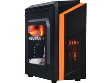 DIYPC DIY-F2-O Black/Orange USB 3.0 Micro-ATX Mini Tower Gaming ...