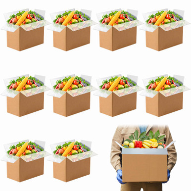 10 Pieces Insulated Shipping Boxes with Aluminum Foil Liner,Thermo ...