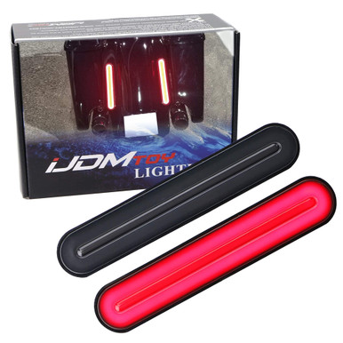 iJDMTOY Dual Rear Fender/Bagger Vertical Mount LED Rod Light Kit ...
