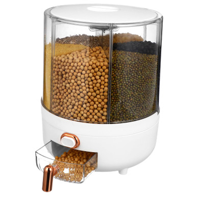 KJHBV Multigrain Storage Box Rice Cereal Rotating Dry Food Dispenser ...