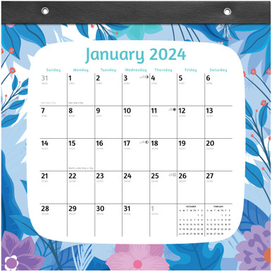 Zoe Deco 12-Month Magnetic Fridge Calendar, 10x10 Monthly Calendar for ...