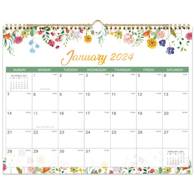 2024 Calendar - Wall Calendar 2024, January 2024 - December 2024, 14.6 ...