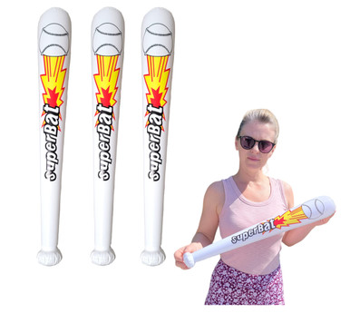 Superbat Inflatable Baseball Bat (3 Pack) (22") Vinyl. Super Fun and ...