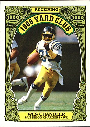 1986 Topps 1000 Yard Club #13 Wes Chandler NFL Football Trading Card ...