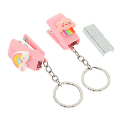 TEHAUX 1 Set Keychain Mini Stapler Book Stapler Paper Stapler Heavy ...