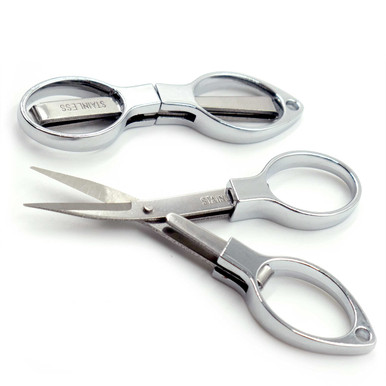 2 Pcs Mini Folding Scissors, Stainless Steel Telescopic Small Cutter ...