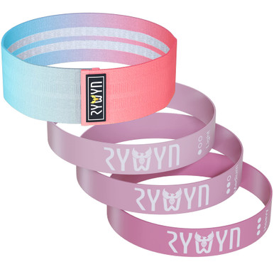 Rywyn Fabric Medium Resistance Non-Slip Band and 3 Rubber Bands Set for ...
