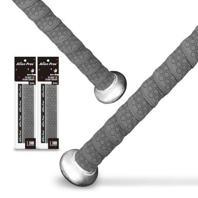 ALIEN PROS Bat Grip Tape for Baseball 1.1 MM (2 Pack, Grey) - Precut ...