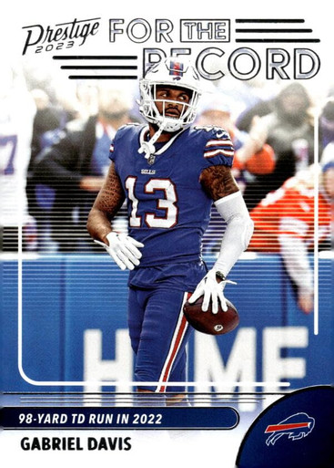 2023 Panini Prestige For the Record #9 Gabriel Davis Buffalo Bills NFL ...