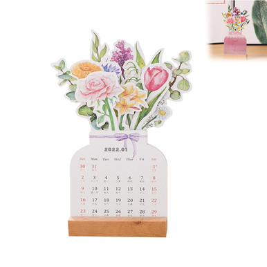 2024 Bloomy Flowers Desk Calendar, 2024 Calendar, Desk Calendar 2024 ...