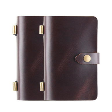 MY MEMORY Handmade Leather Pocket Notebook, Genuine Leather Small ...