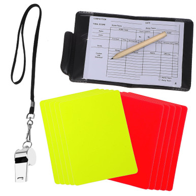 Happyyami 1 Set Soccer Referee Kits Soccer Red and Yellow Cards Metal ...