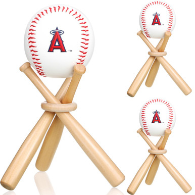 3 Pack Baseball Stand Baseball Holders for Balls Display Wooden ...