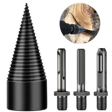 Firewood Log Splitter, 4PCS Wood Log Splitter Firewood Detachable Drill ...