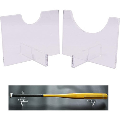 A Set of 2pcs Clear Acrylic Baseball Bat Display Holder Horizontal ...