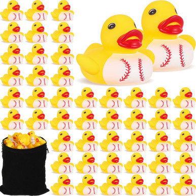 48 Pack Baseball Rubber Ducks 2.17inch Sports Party Decorations Ducks ...