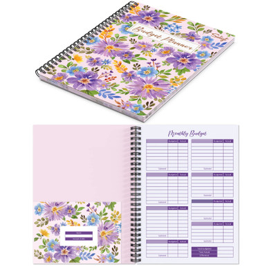 [Undated] Monthly Budget Planner with 12 Bill Pockets for Income, Debt ...