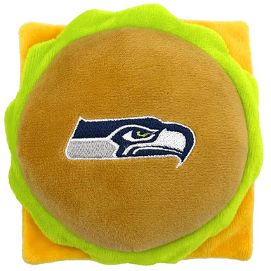 Pets First NFL Seattle Seahawks Cheese Burger Plush Dog & CAT Squeak ...