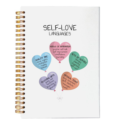 VNWEK Self Love Languages Mental Health Self Care Spiral Notebook ...