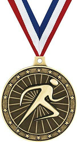 Running Medals, 2" Gold Abstract Runner Medal Award with Free Custom ...