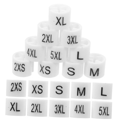 TEHAUX 200pcs Size Grain Clothing Size Markers Clothes Hanger Markers ...