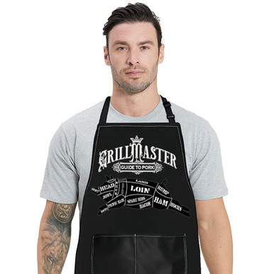 WZMPA Pig Pork BBQ Grill Apron With Pockets Pork Lover Gifts Grill ...