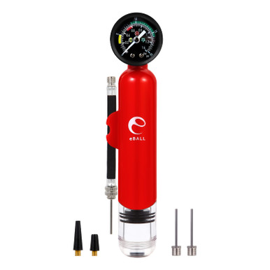 Ball Pump with Pressure Gauge, Dual Action Sports Ball Pump with Needle ...