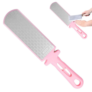 Knife Sharpener, Double-Sided Knife Grinder, Titanium Plated Emery-Pp ...