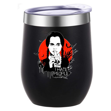 Wednesday Addams Movie Family Party Insulated Wine Tumbler,12 Oz with ...