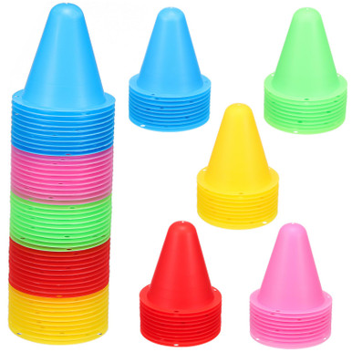 YARNOW 50 Pcs Practice Obstacle Course Soccer Cones for Training Soccer ...