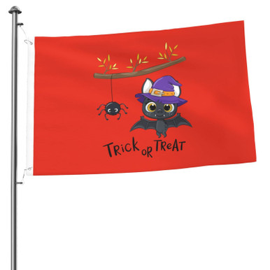 KOSPOGO Bat Wearing a Hat Flag 2x3 FT Double Sided Outdoor Flags ...