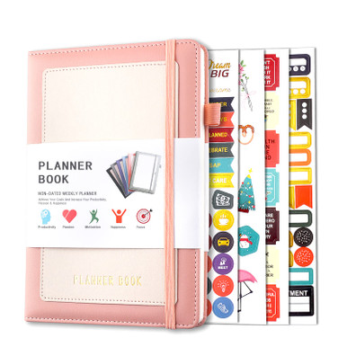Planner Schedule Undated Weekly Organizer with Time Slots & Monthly ...